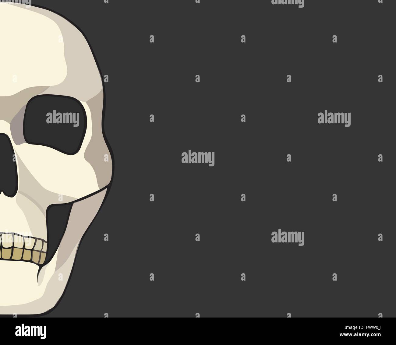 human skull or grim reaper deaths head illustration Stock Vector Image ...