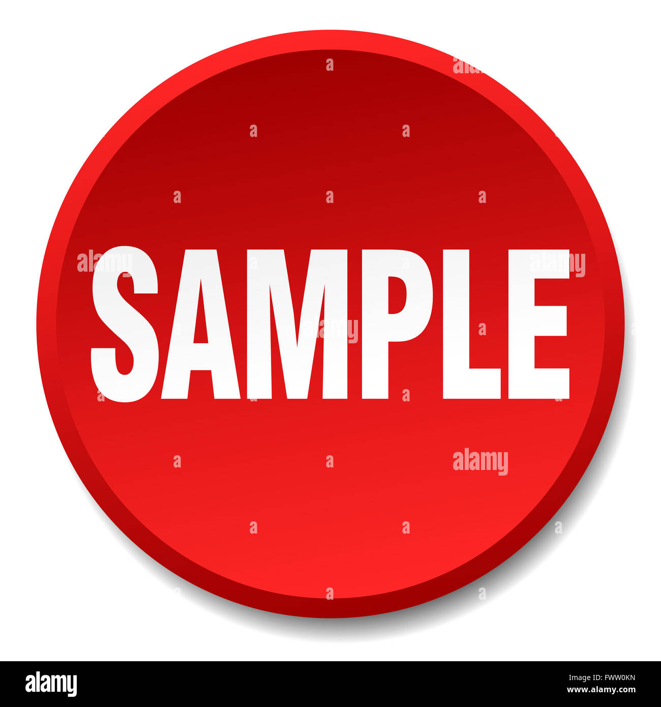 sample red round flat isolated push button Stock Photo - Alamy