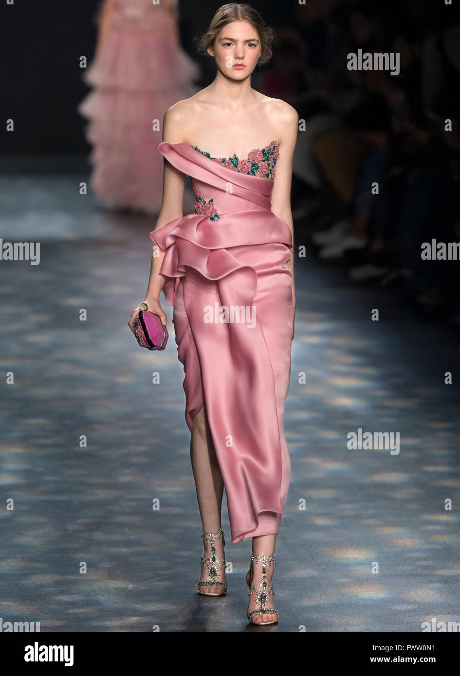 New York City, USA - February 17, 2016: Madison Whittaker walks the ...