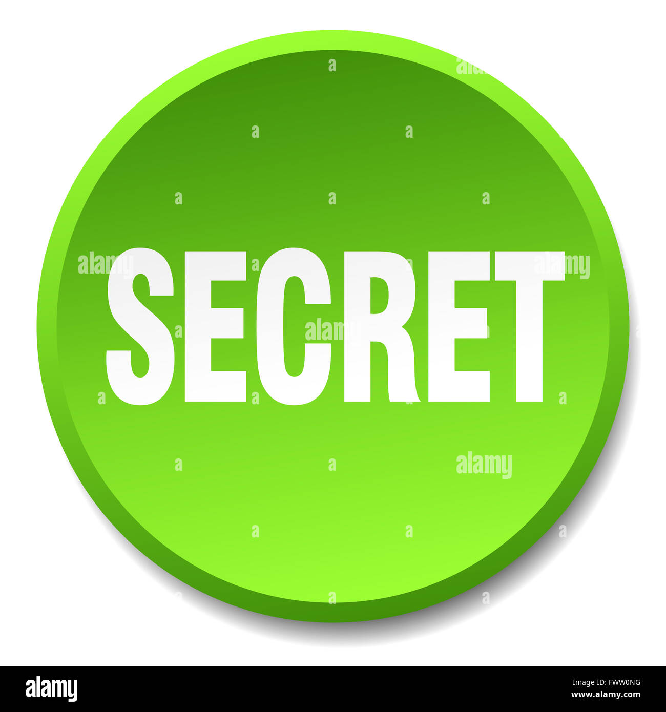 secret green round flat isolated push button Stock Photo - Alamy
