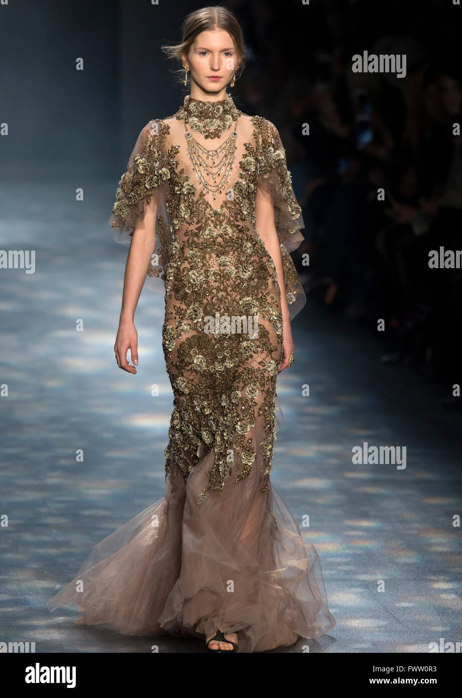 New York City, USA - February 17, 2016: Paula Simkuse walks the runway ...