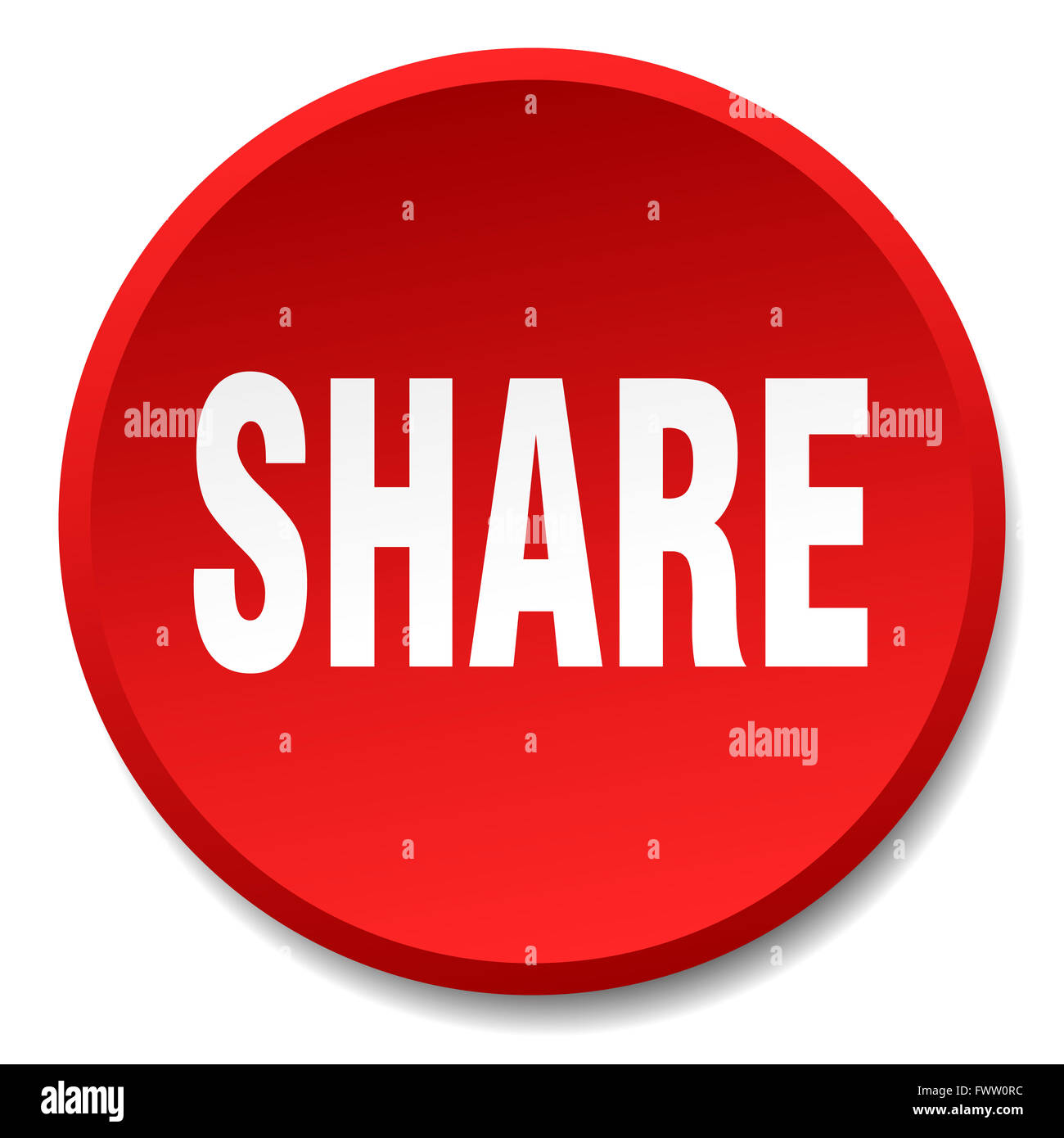 share red round flat isolated push button Stock Photo - Alamy
