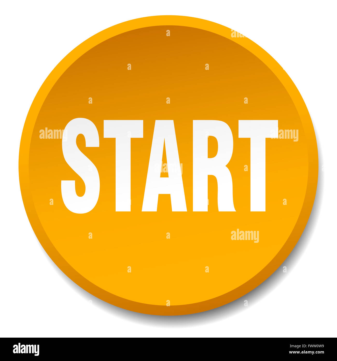 3d yellow start button isolated hi-res stock photography and images - Alamy