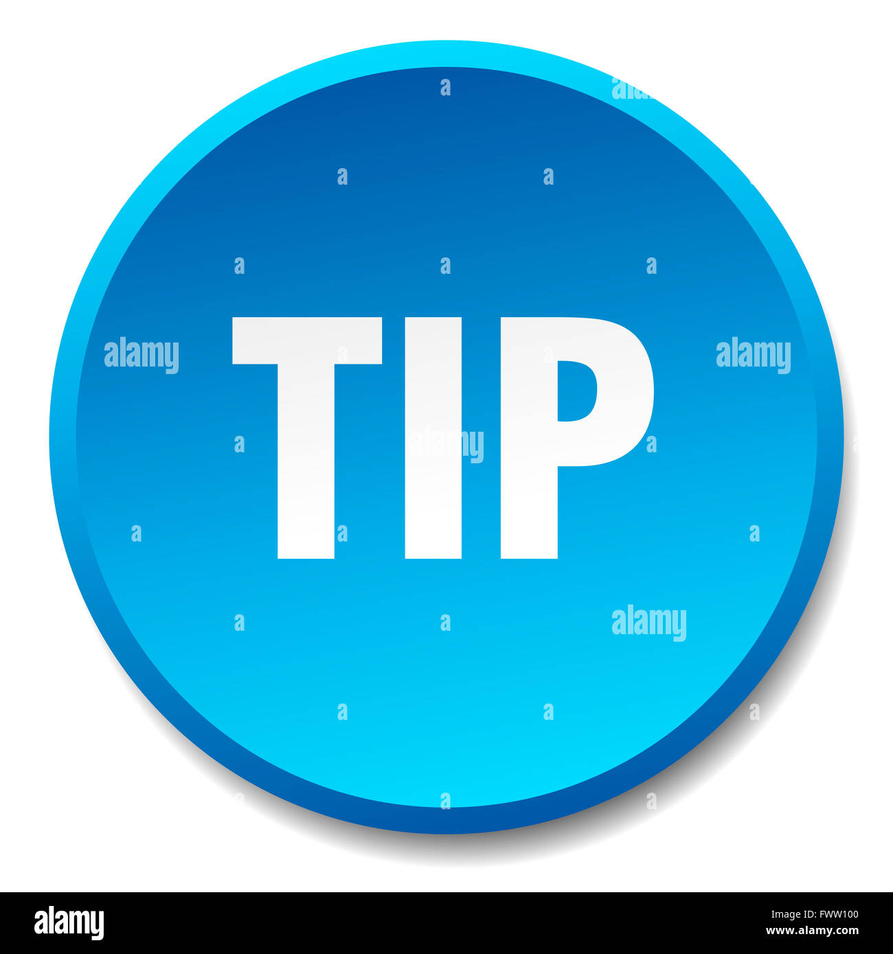 tip blue round flat isolated push button Stock Photo - Alamy