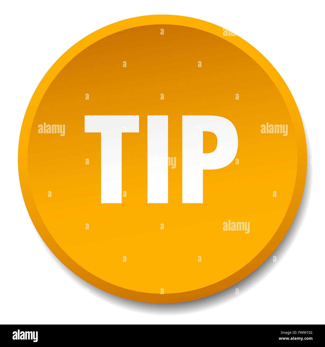 tip orange round flat isolated push button Stock Photo - Alamy