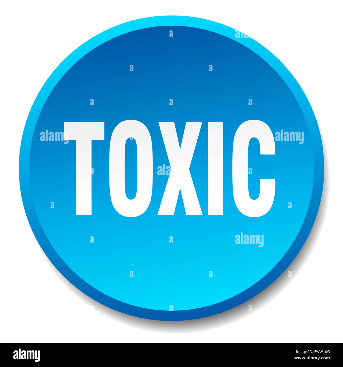 toxic blue round flat isolated push button Stock Photo - Alamy