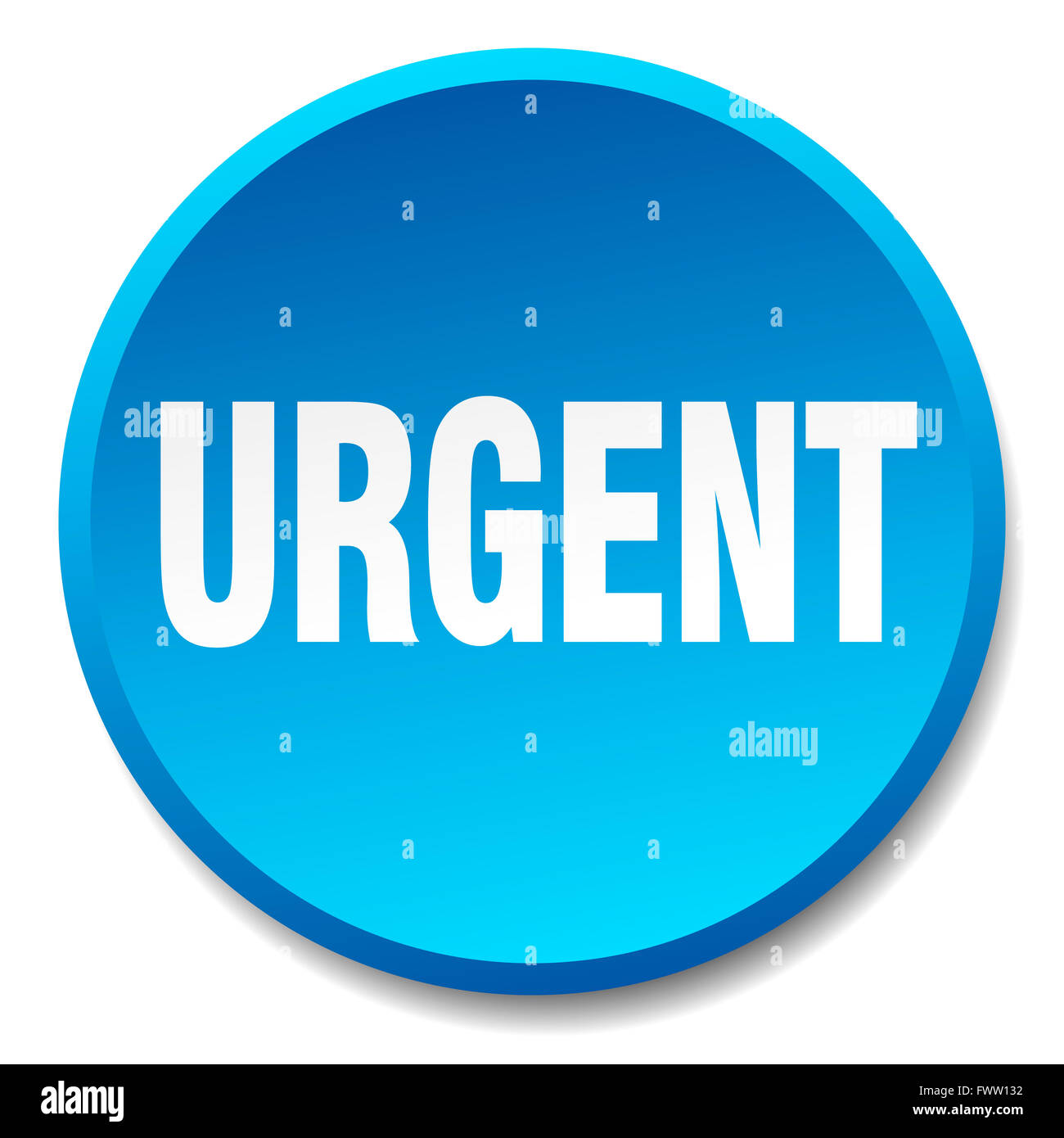 urgent blue round flat isolated push button Stock Photo - Alamy