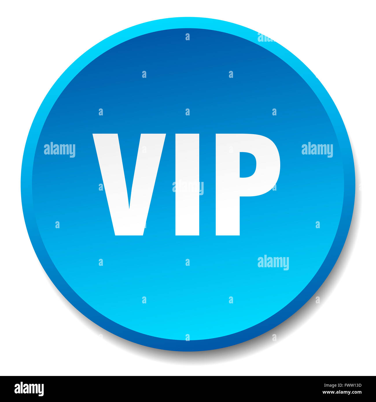 vip blue round flat isolated push button Stock Photo - Alamy