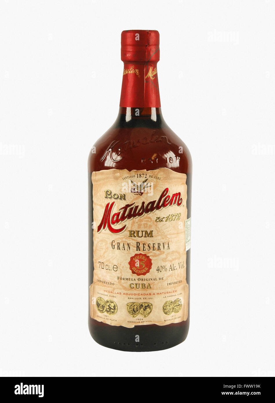 Ron Matusalem Rum Gran Reserva bottle Stock Photo - Alamy