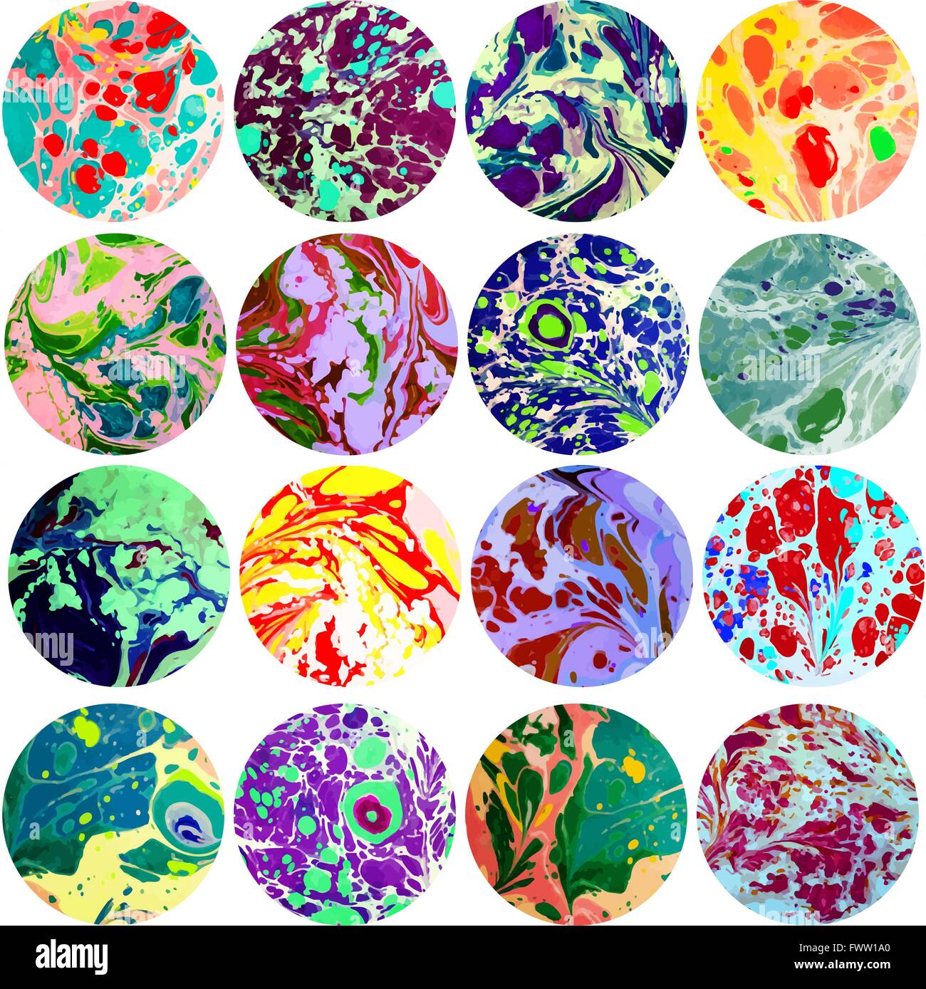 vector colorful round marbled pattern Stock Vector Image & Art - Alamy