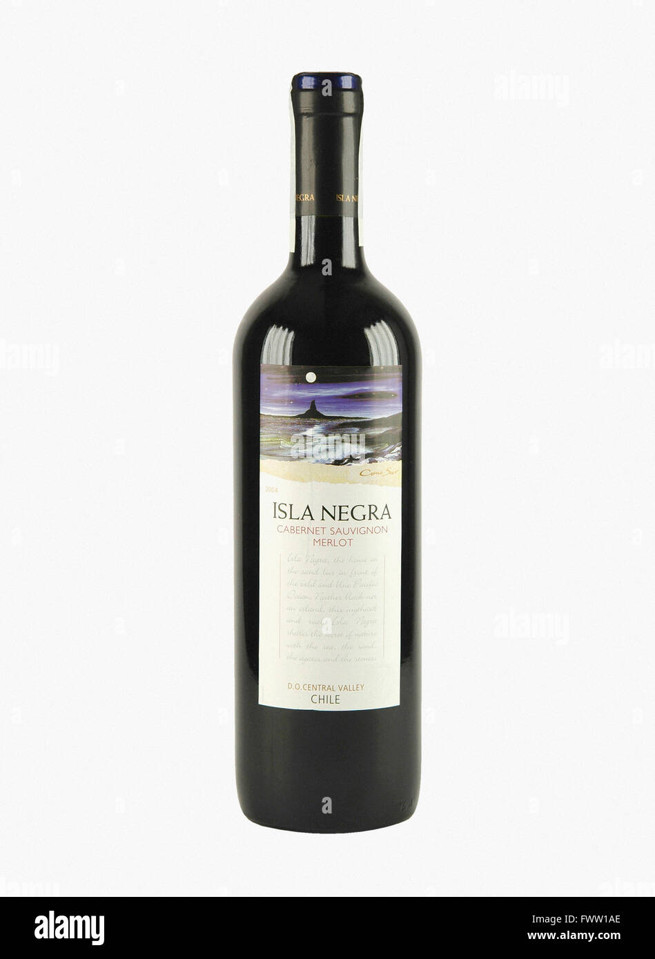 Isla Negra wine bottle Stock Photo - Alamy