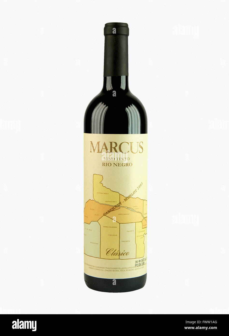 Marcus Rio Negro wine bottle Stock Photo - Alamy