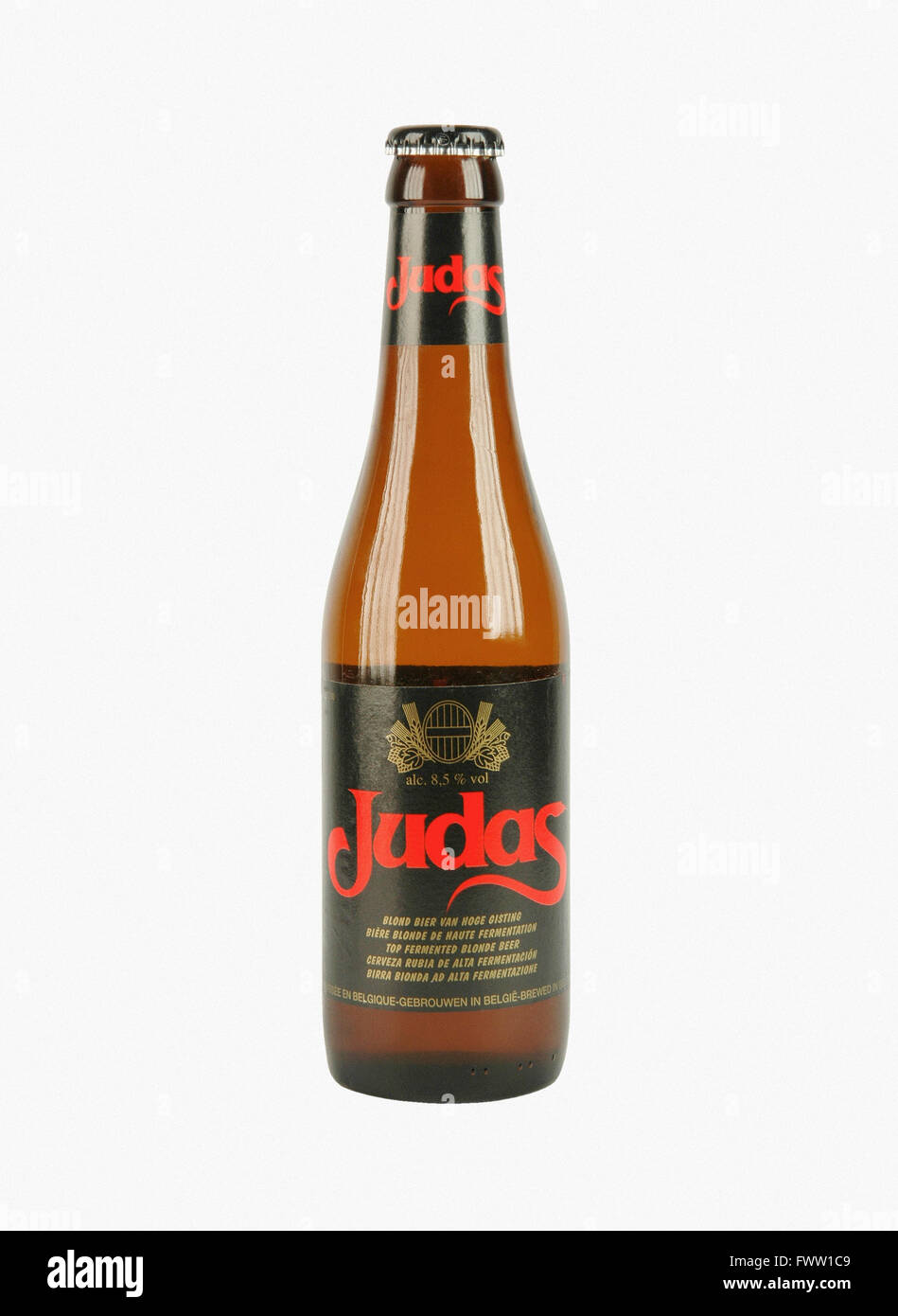 Judas beer bottle Stock Photo - Alamy
