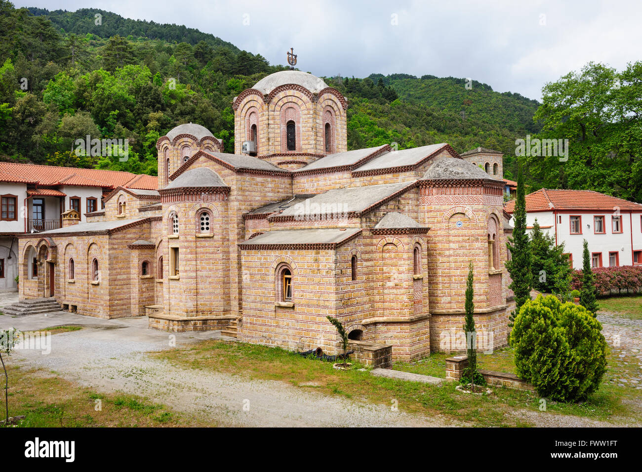The Saint Dionysios Monastery, Greece Stock Photo - Alamy