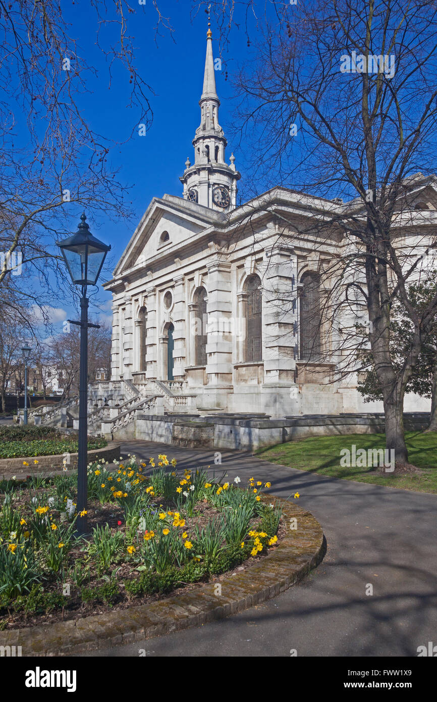 London, Deptford The 18th century Baroque church of St Paul Stock Photo ...