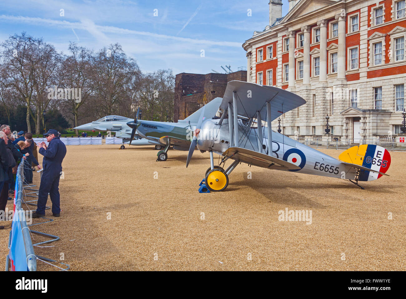 London, Horse Guards Parade A display of aircraft from the RAF museum ...