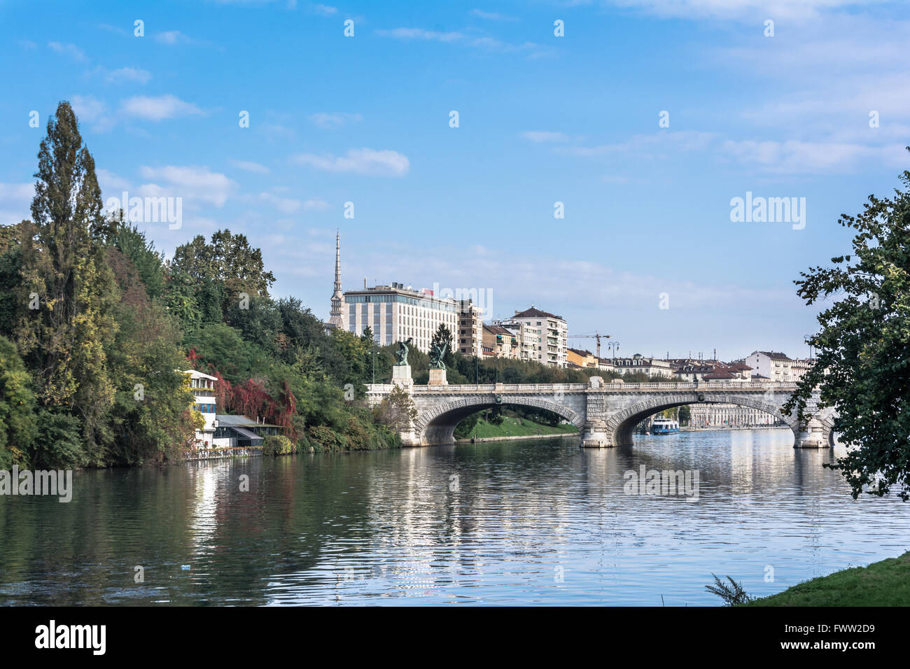The bridge over the Po River in Turin, Italy Stock Photo - Alamy
