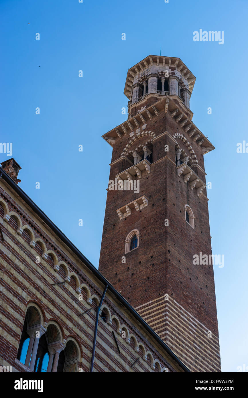 Torre dei lamberti belltower hi-res stock photography and images - Alamy