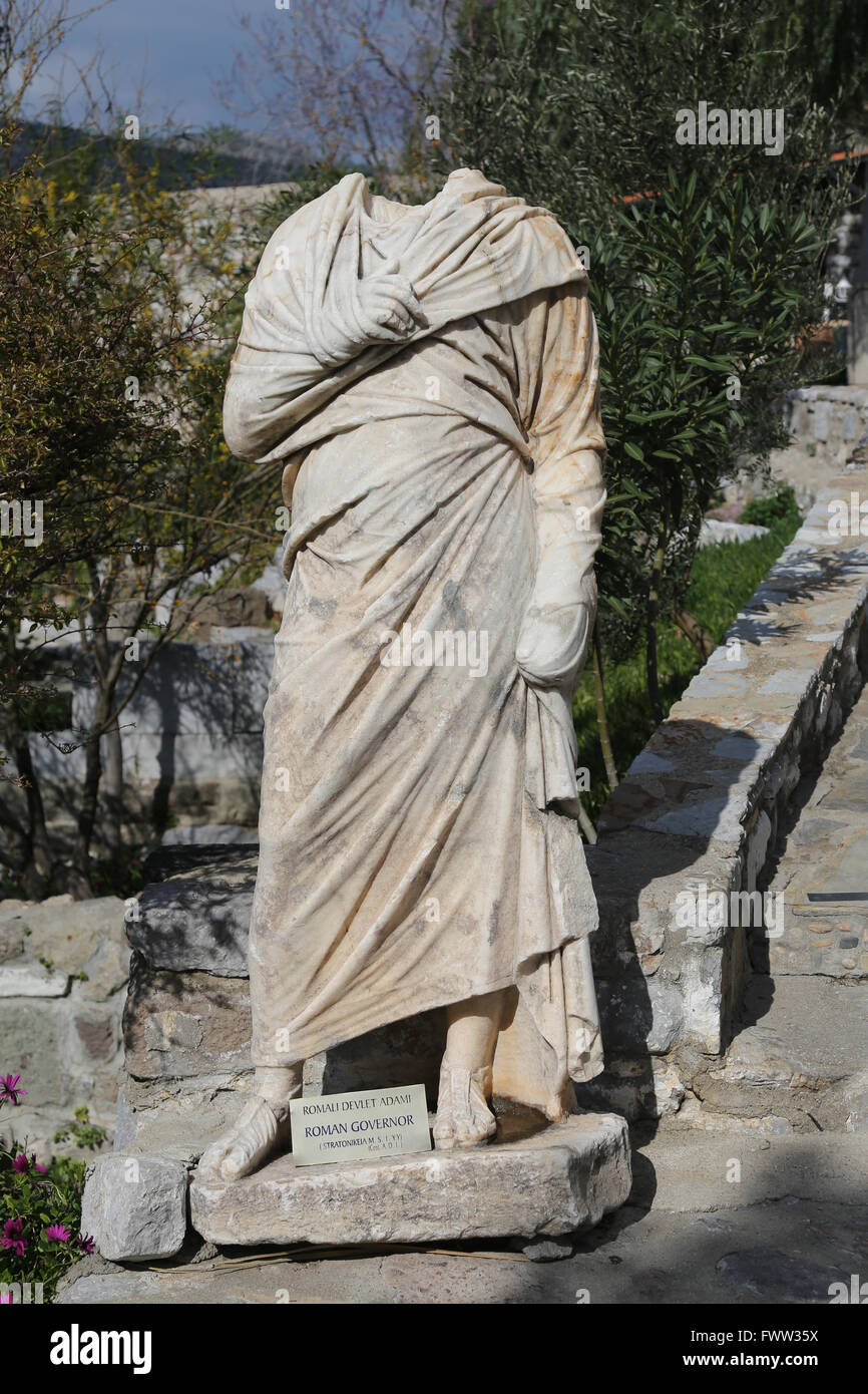 Roman Governor Sculpture in Bodrum Castle, Mugla, Turkey Stock Photo ...