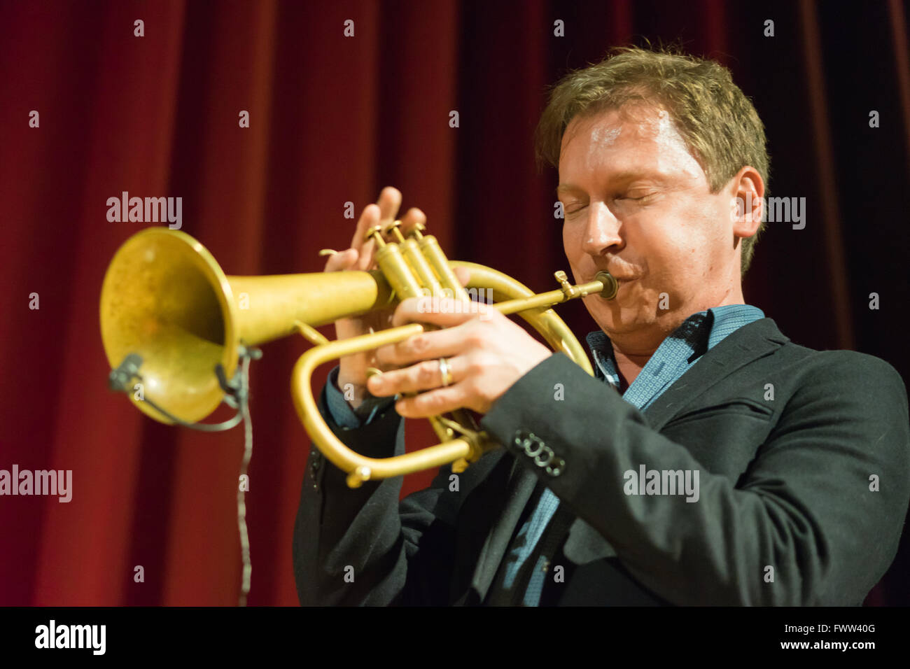 Trumpetist Gerard Presencer Stock Photo - Alamy