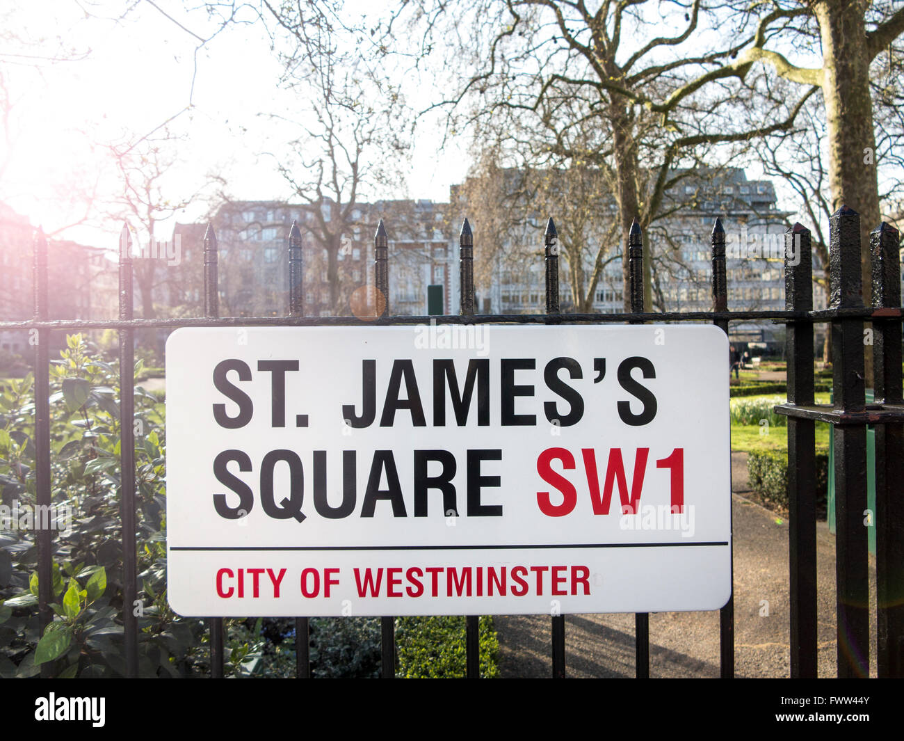 St James's Square Stock Photo - Alamy