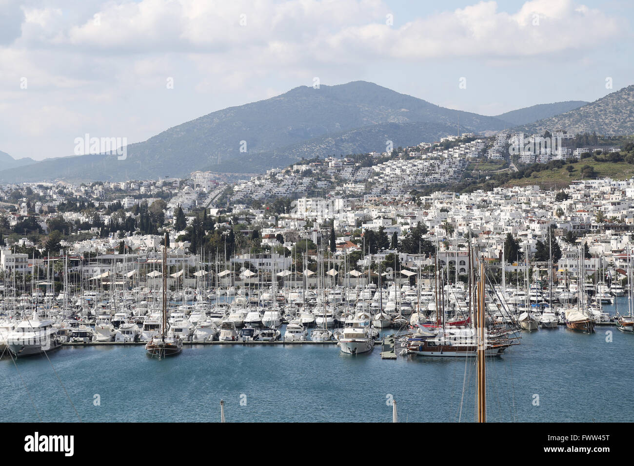 Bodrum Town in Aegean Coast of Mugla City, Turkey Stock Photo - Alamy