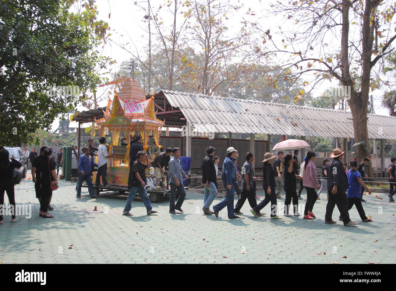 Traditional Buddhist funeral, Chiang Mai, Thailand Stock Photo - Alamy