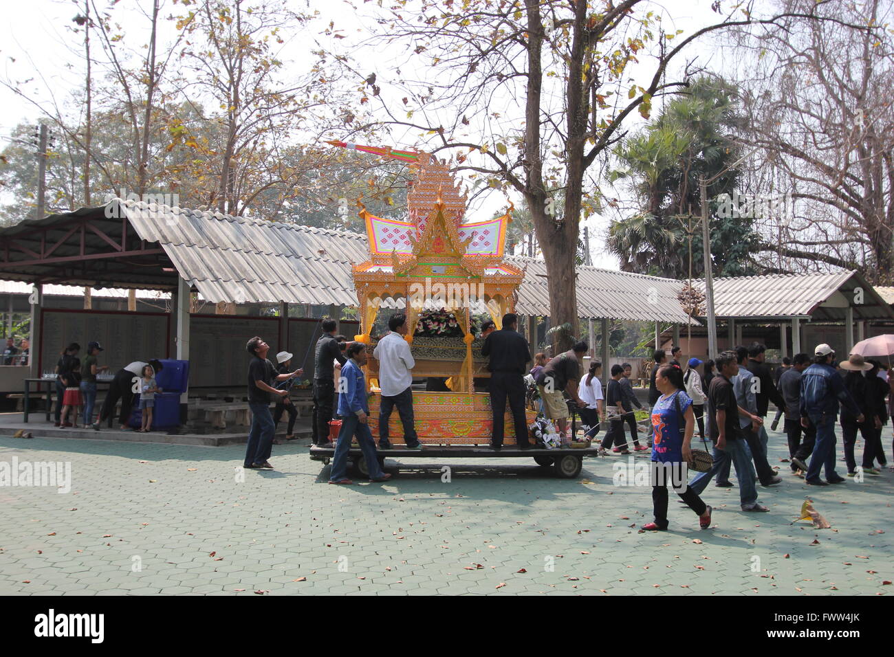 Traditional Buddhist funeral, Chiang Mai, Thailand Stock Photo - Alamy