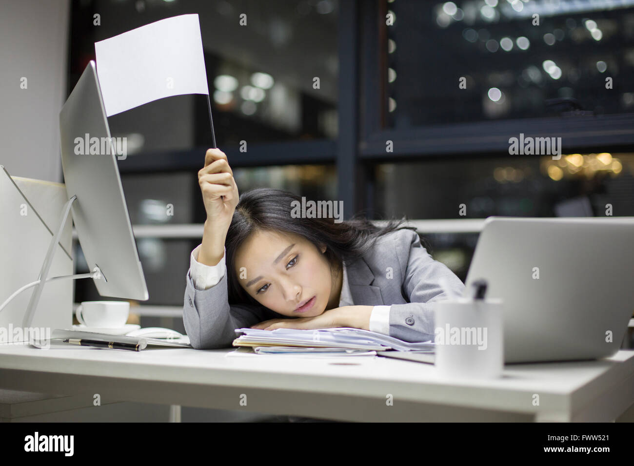 Open flag worker hi-res stock photography and images - Alamy