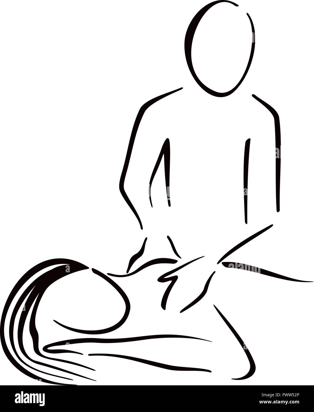 Massage Woman Hands Stock Vector Images Alamy