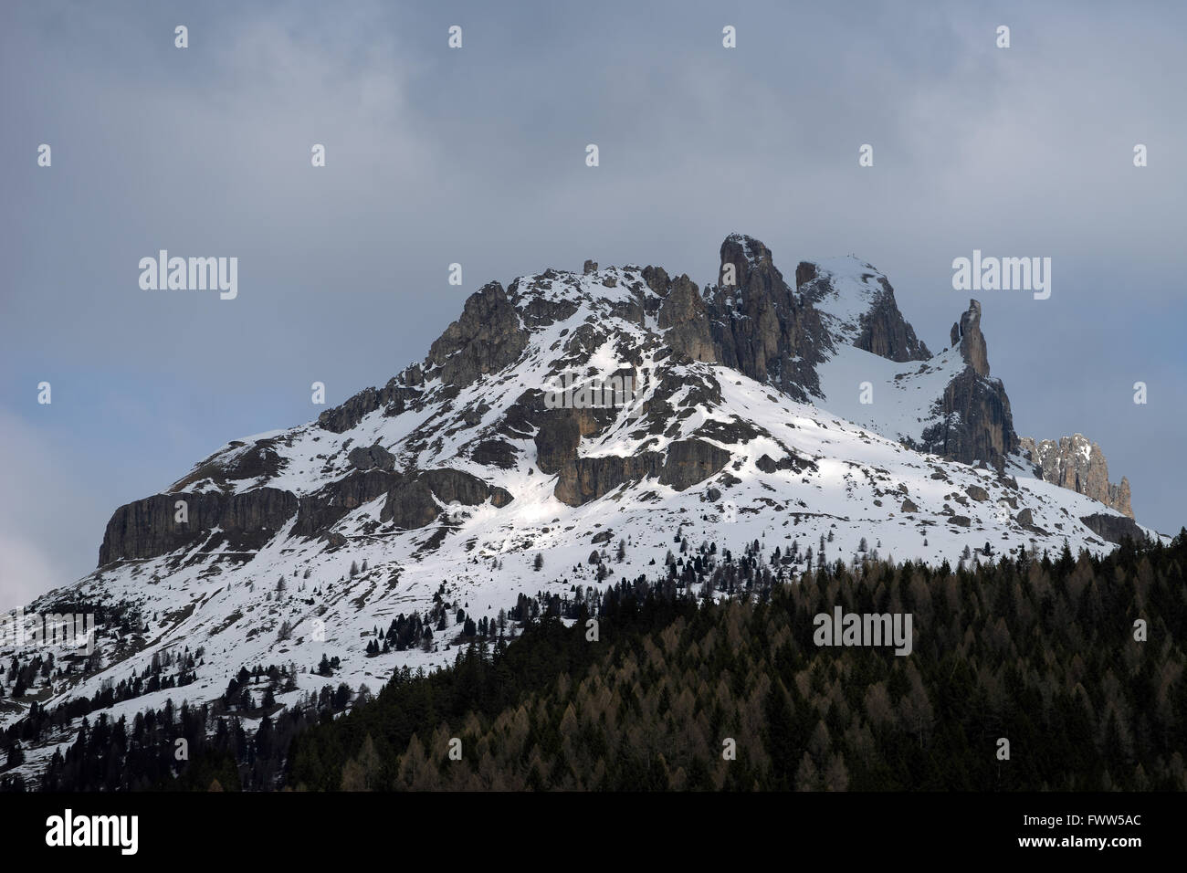 View of the Mountain above Moena Stock Photo - Alamy