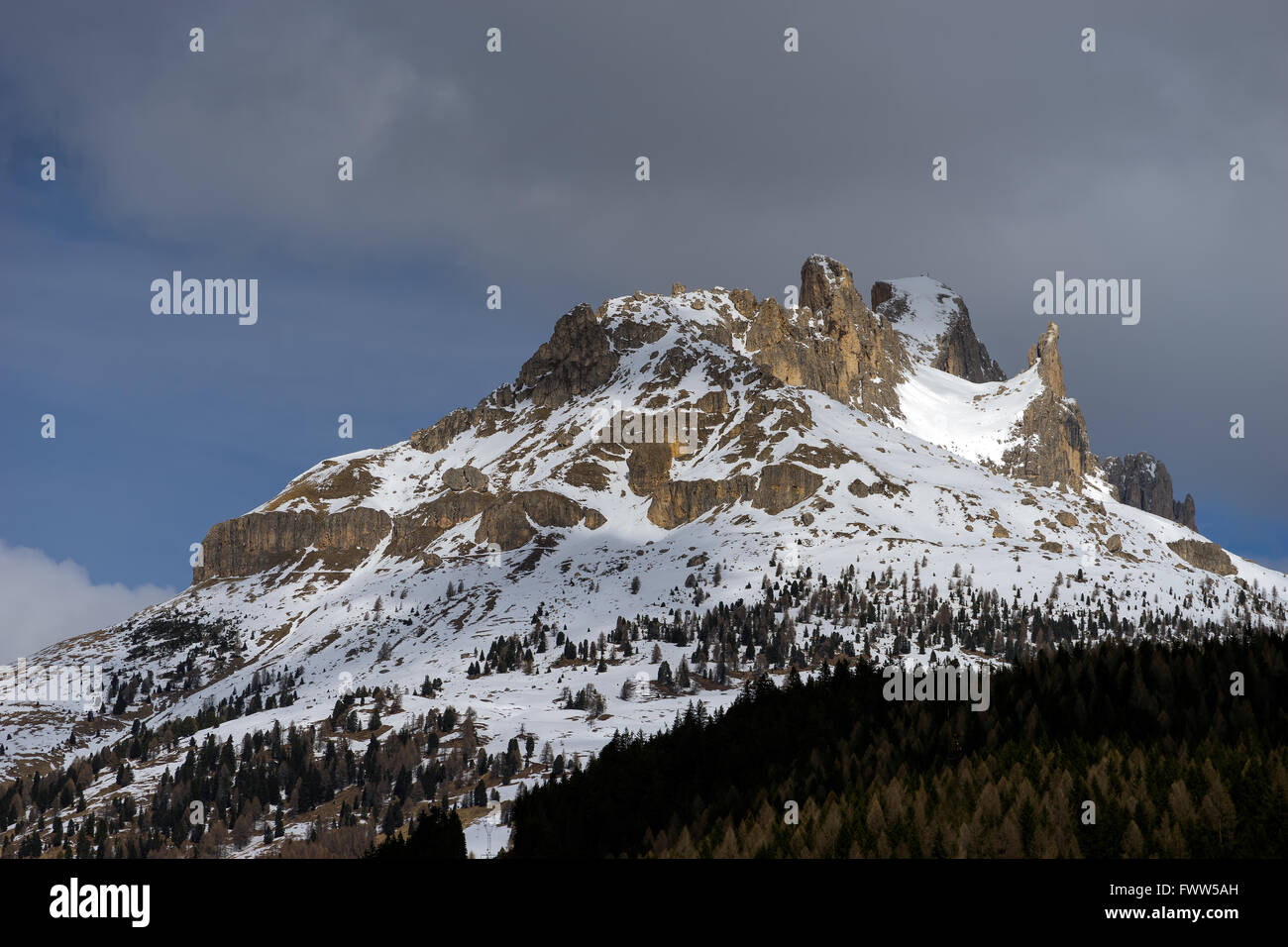 View of the Mountain above Moena Stock Photo - Alamy