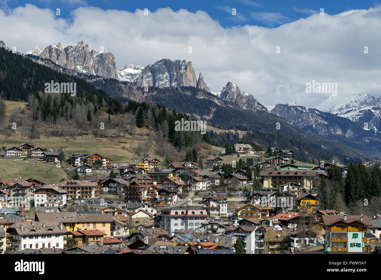 View of Moena Trentino Italy Stock Photo - Alamy