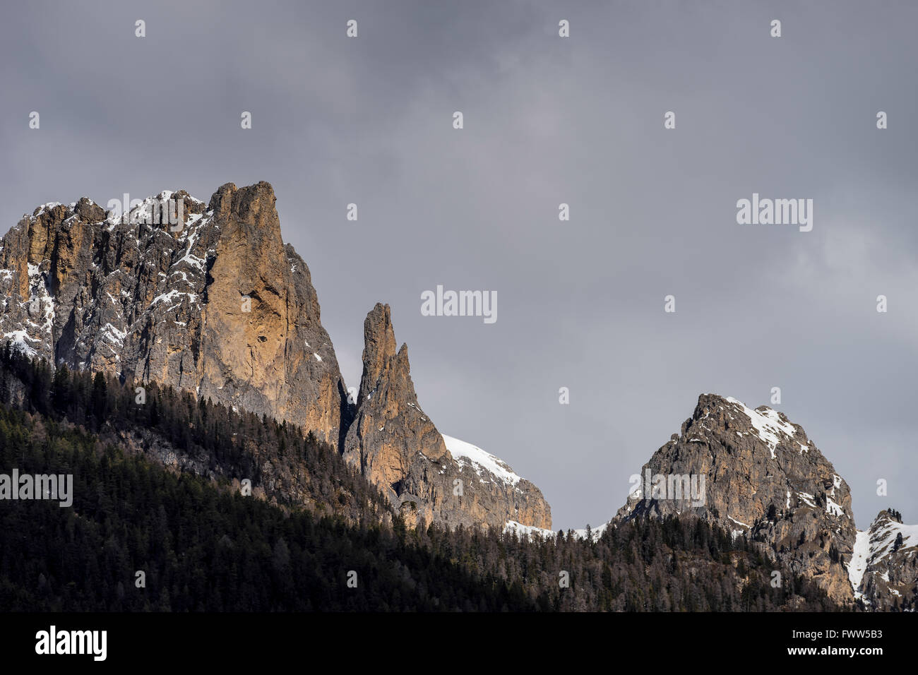Mountains in the Valley di Fassa near Moena Trentino Italy Stock Photo ...