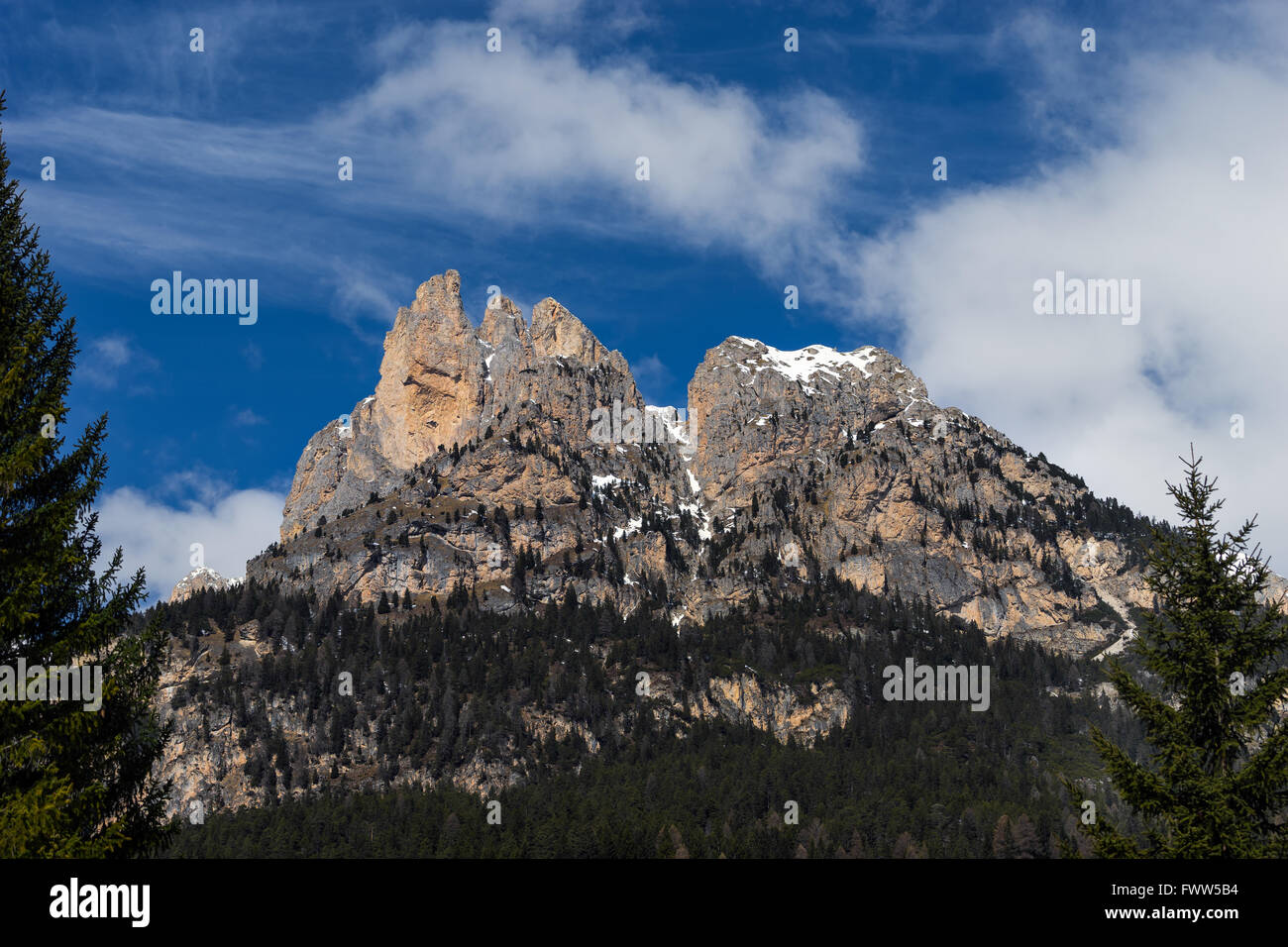 Mountains in the Valley di Fassa near Pozza di Fassa Trentino Italy ...