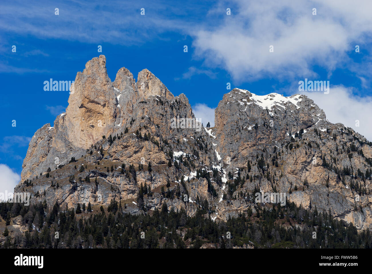 Mountains in the Valley di Fassa near Pozza di Fassa Trentino Italy ...