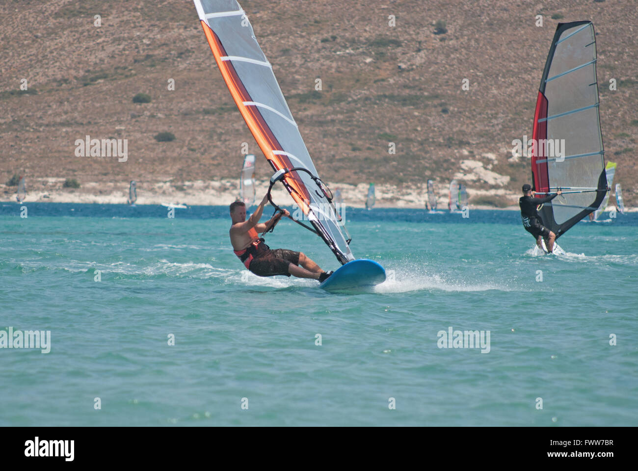 man windsurfing and wind Stock Photo - Alamy