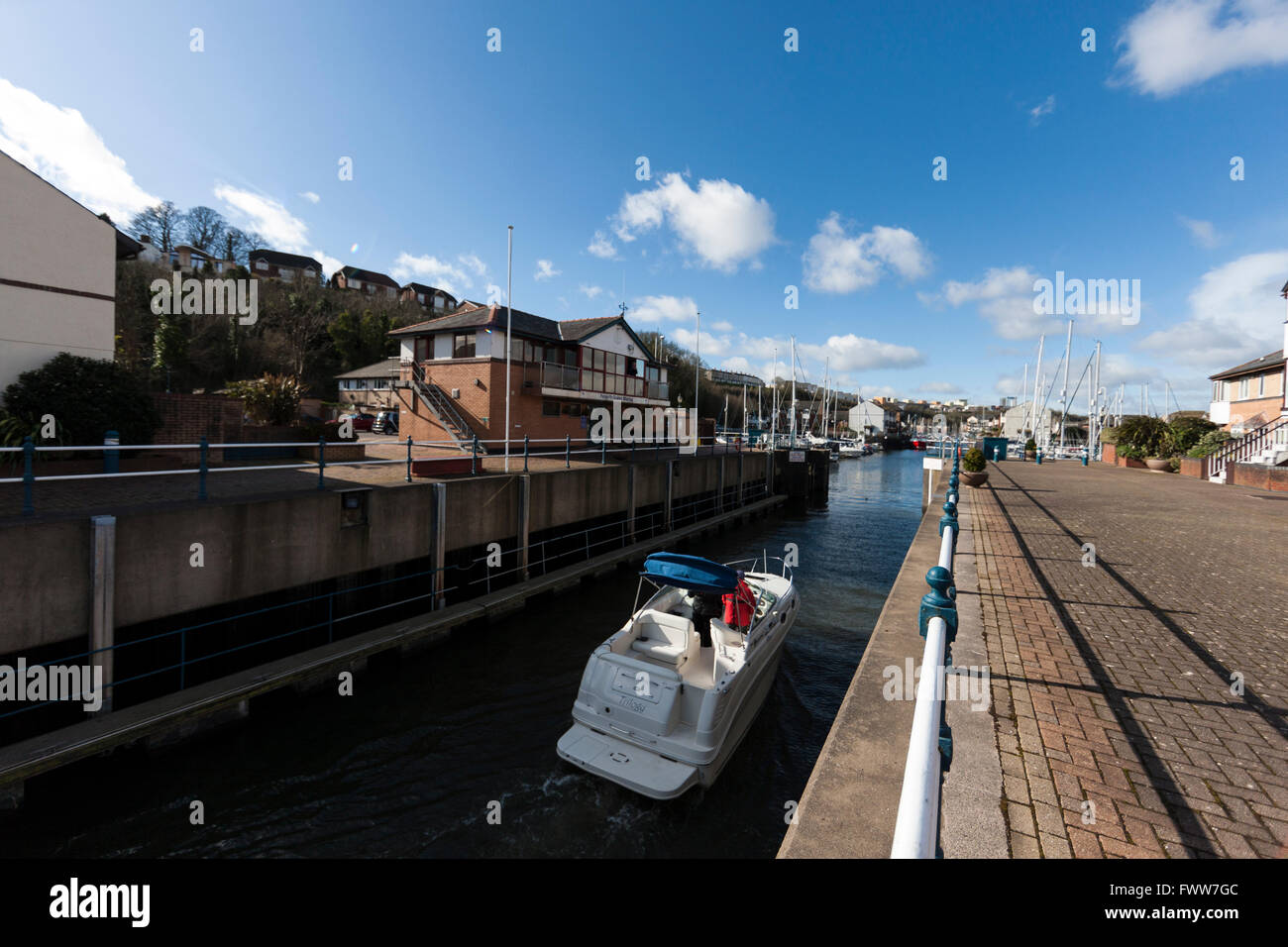 Penarth barrage and Cardiff Bay marina development Stock Photo - Alamy