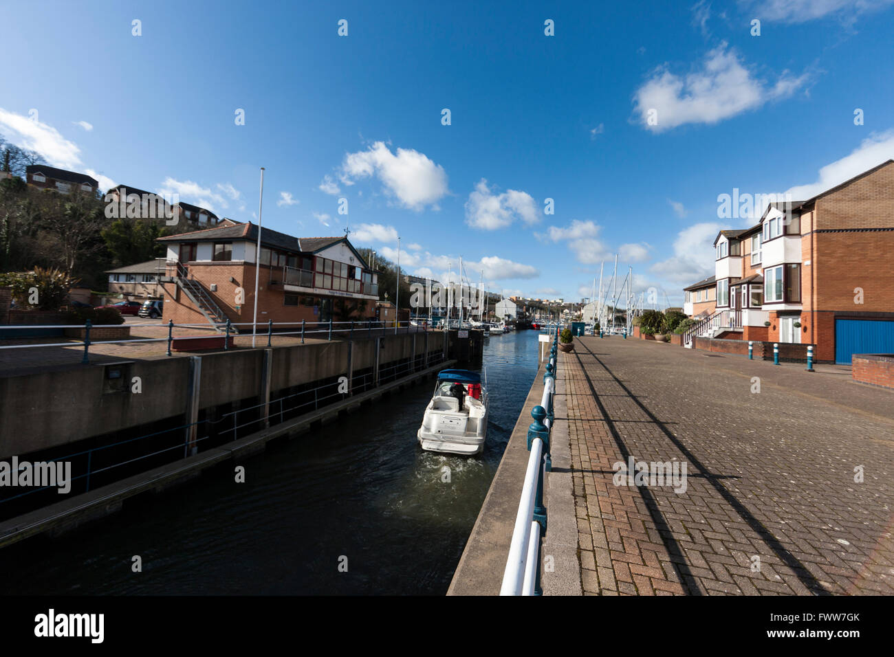 Penarth barrage and Cardiff Bay marina development Stock Photo - Alamy