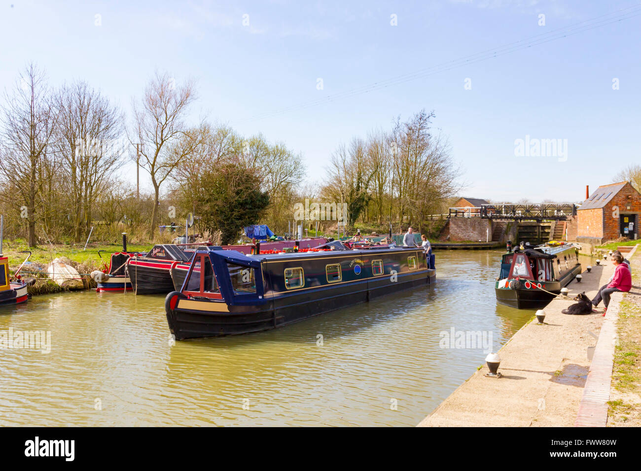 Locks near no 9 slipway on the Grand Union Canal, Northamptonshire ...