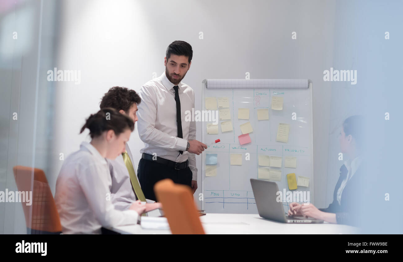business people group brainstorming on meeting at office, businessman ...