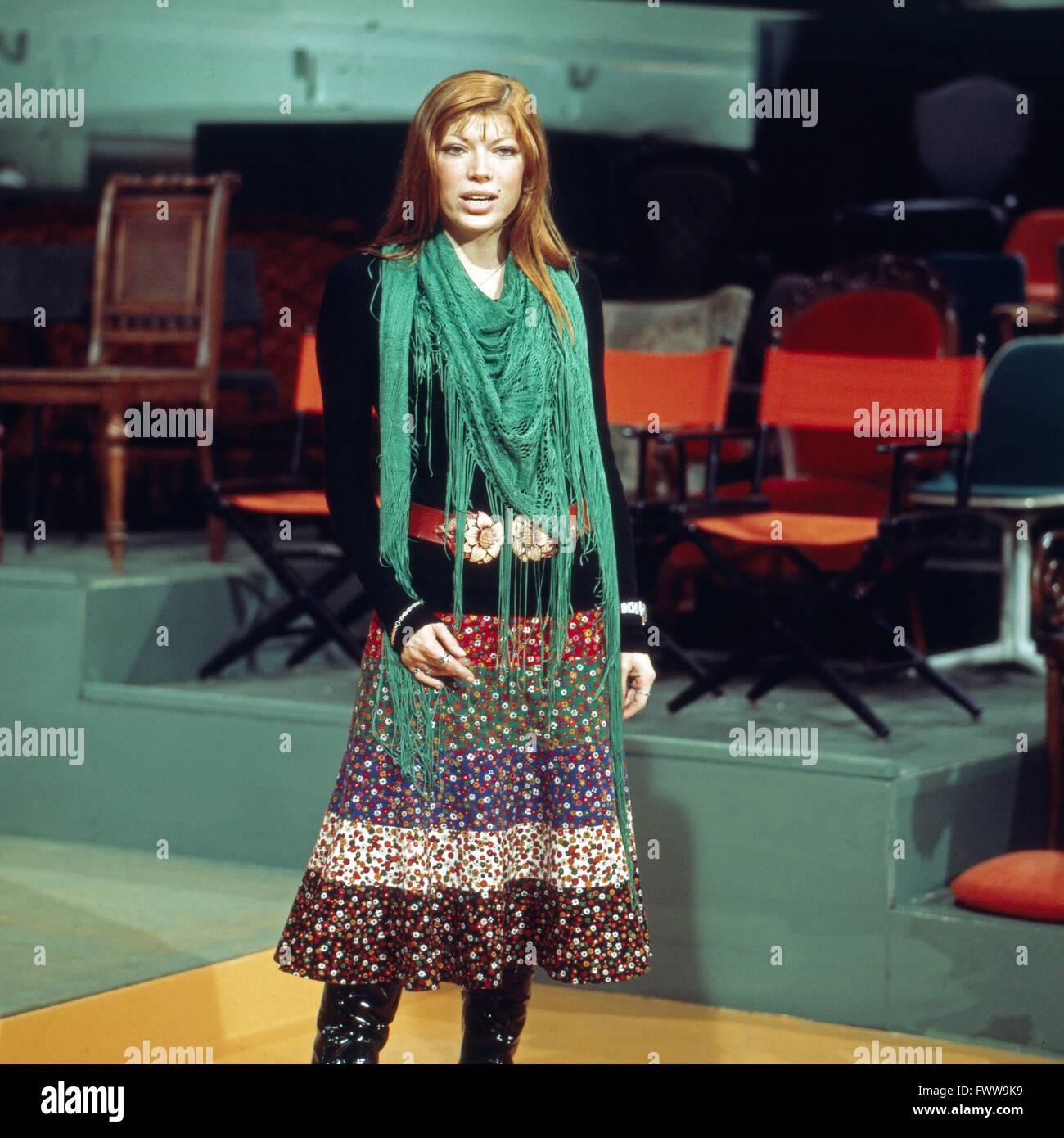 Deutsche Sängerin und Schauspielerin Katja Ebstein, Deutschland 1970er ...