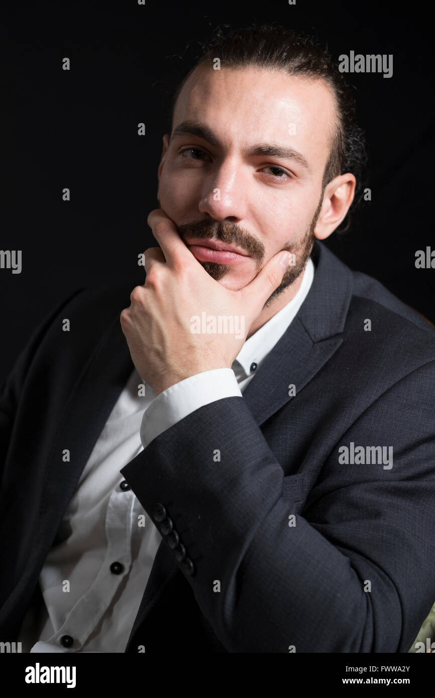 Young handsome man in face hi-res stock photography and images - Alamy