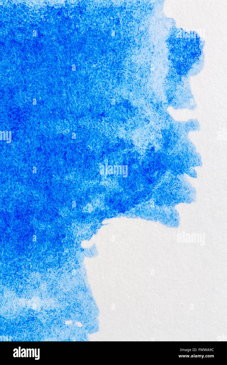Abstract hand drawn blue watercolor paints background Stock Photo - Alamy