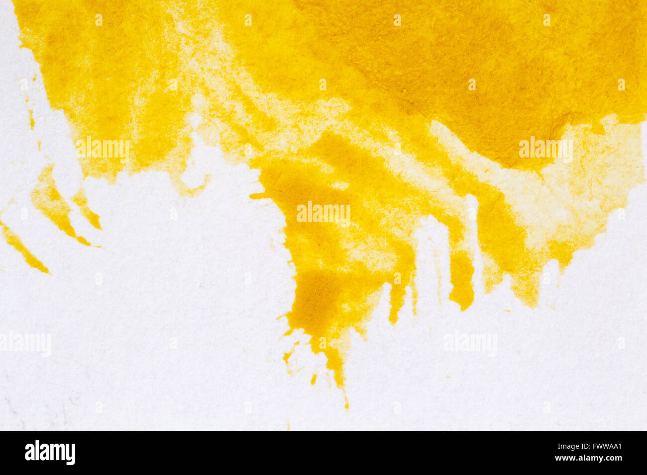 Abstract hand drawn yellow watercolor paints background Stock Photo - Alamy