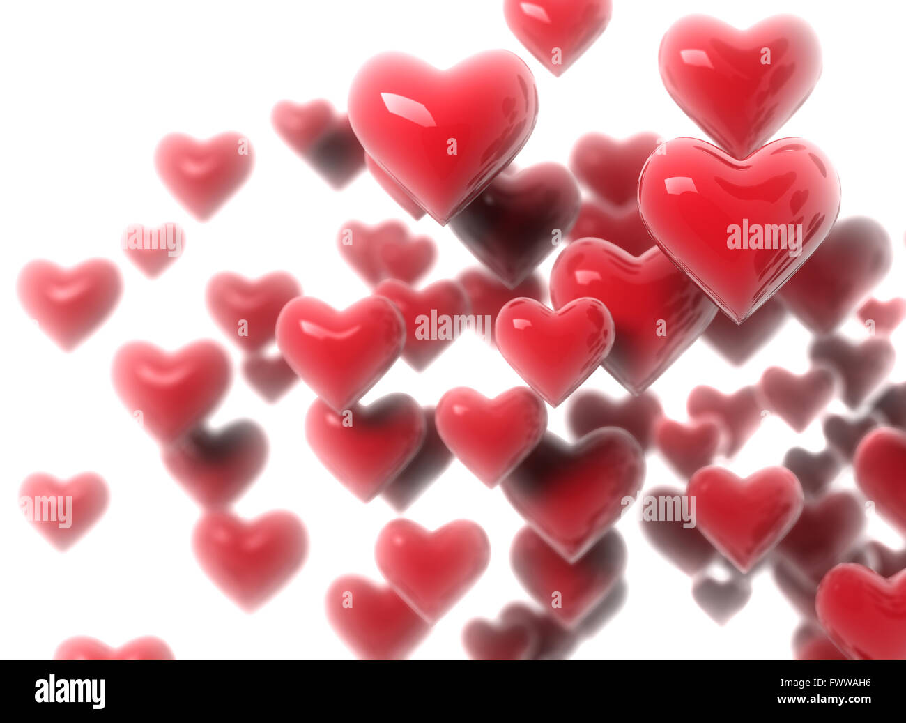 3d render of 3D hearts Stock Photo - Alamy