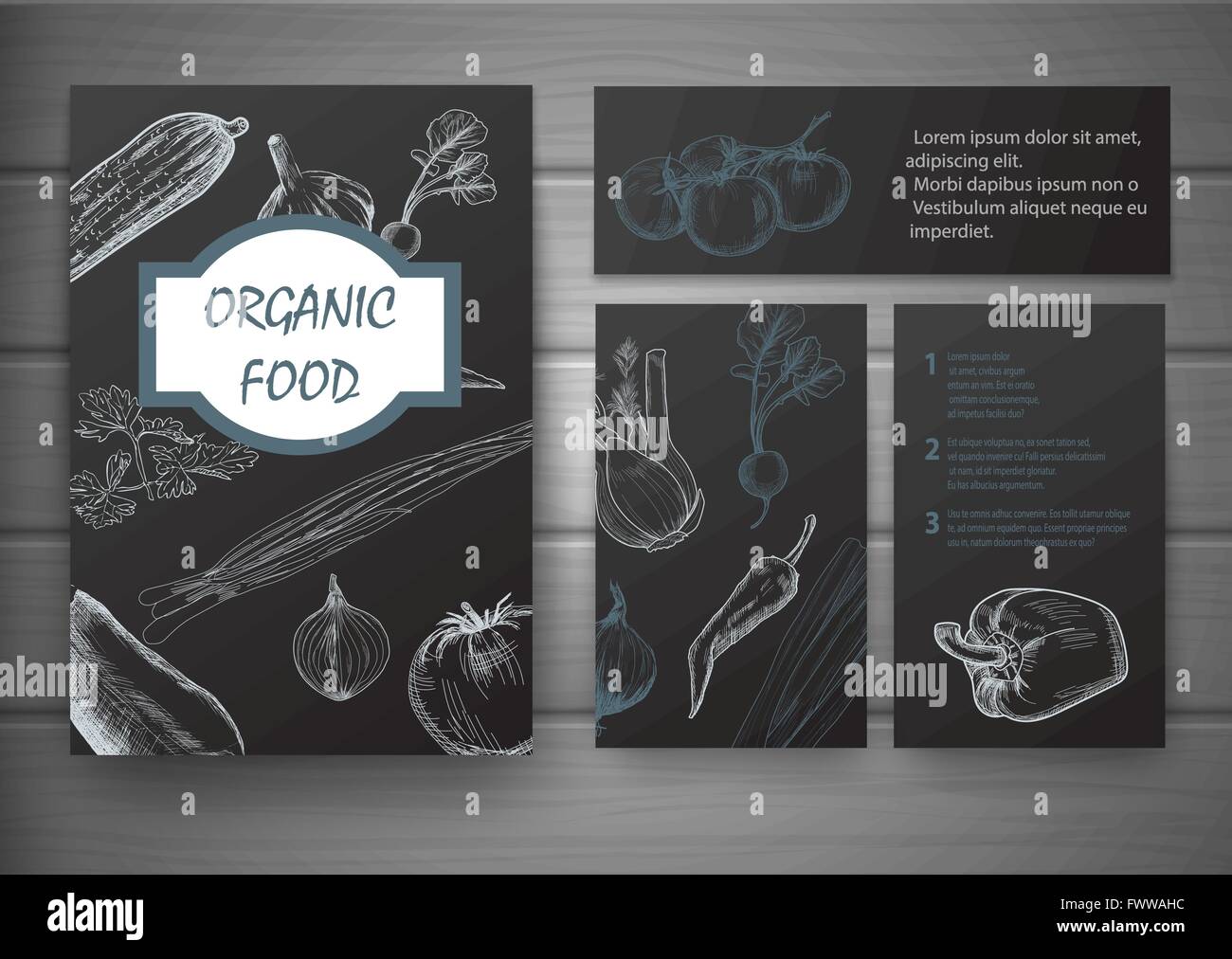 Organic food brochure for design Stock Vector Image & Art - Alamy
