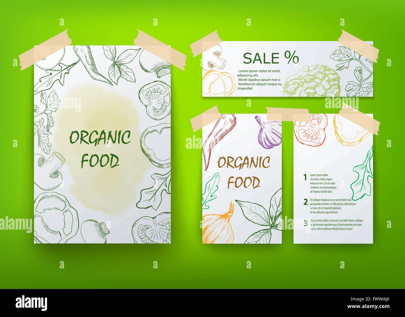 Organic food brochure for design Stock Vector Image & Art - Alamy