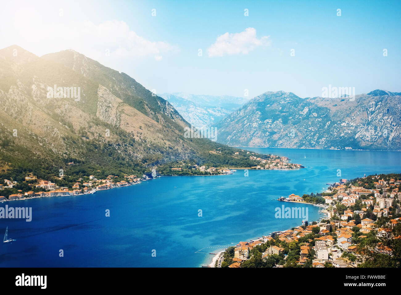 Panorama coastline old town kotor hi-res stock photography and images ...