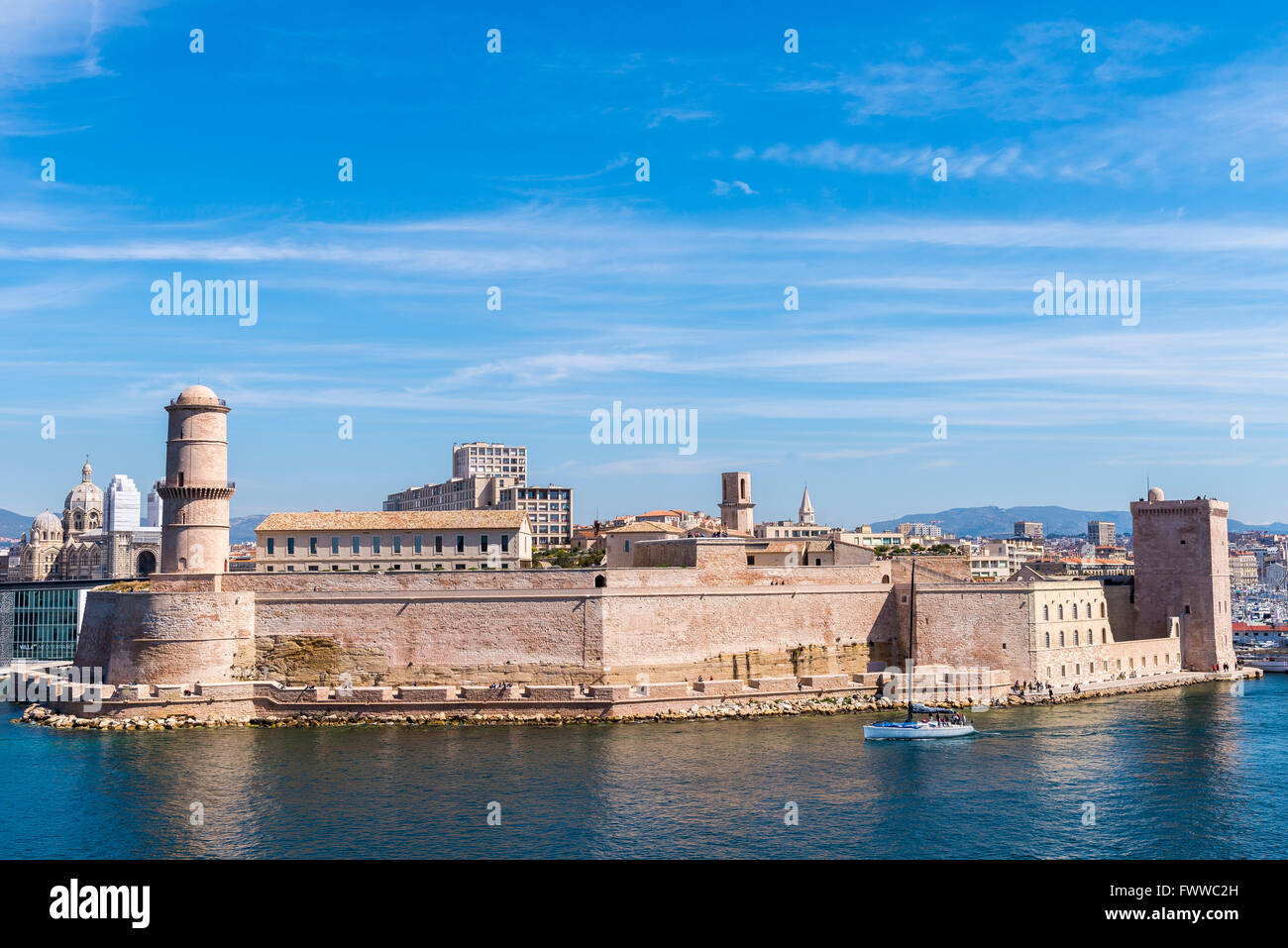 Fort st Jean Marseille Bouche du rhone France Stock Photo - Alamy